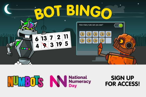 Make learning maths fun with Bot Bingo from NumBots | National Numeracy
